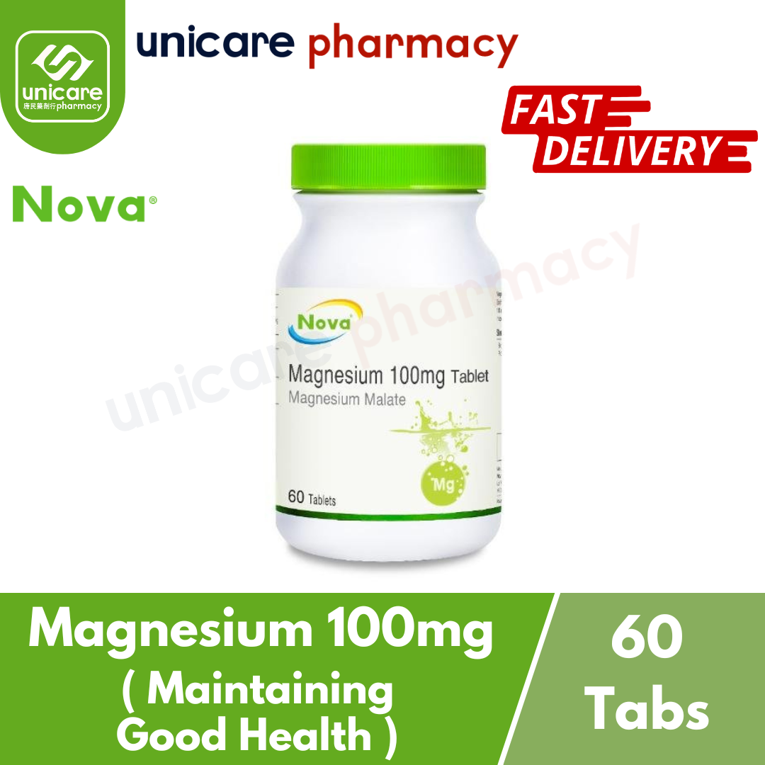 Nova Magnesium 100mg 60 Tabs - High elemental magnesium
