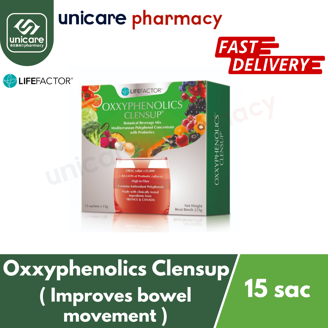Life Factor Oxxyphenolics Clensup Sac 15s - improve bowel movement