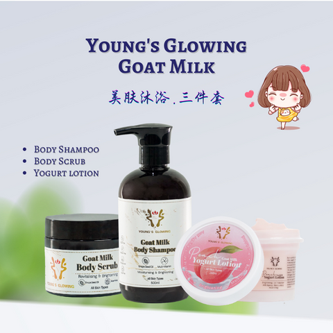 Young's Glowing Goat Milk Body Scrub 150g [Body Scrub only]